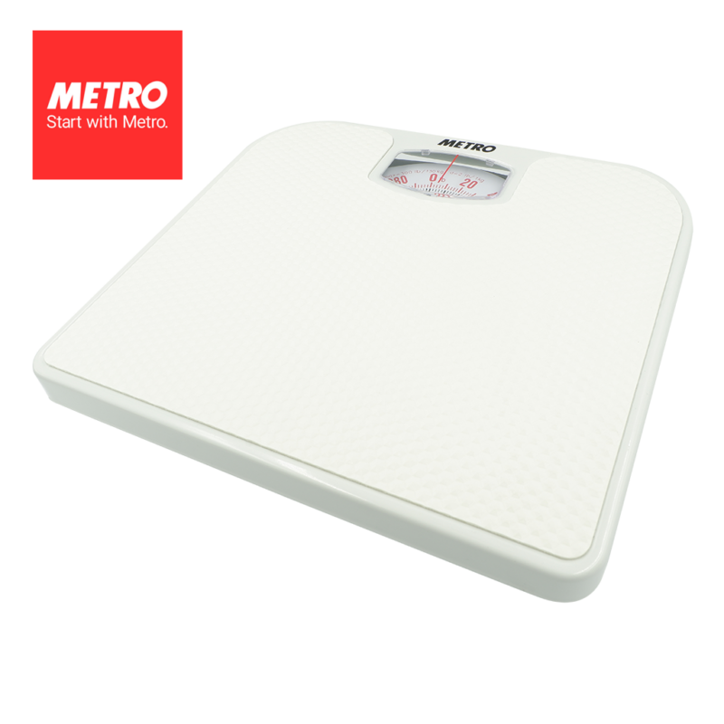 Metro Homewares Bathroom Scale Non Digital Ivory 120kg Metal MBS 4451 ...