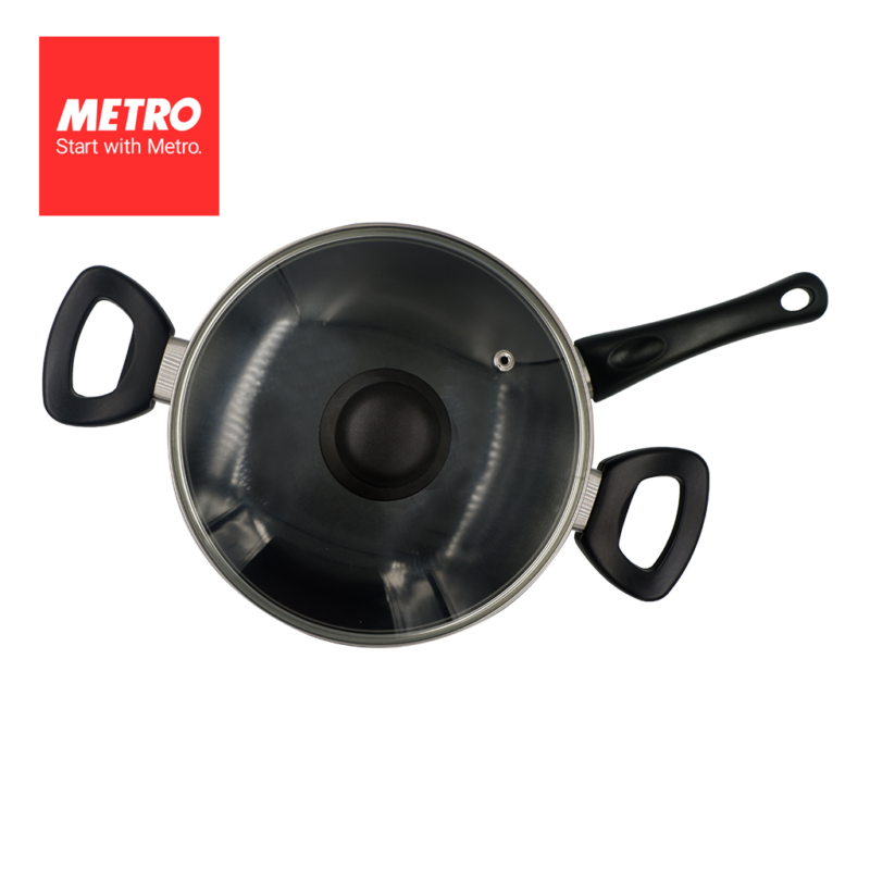 Metro Cookwares Open Fry Pan Aluminum Induction Base MPCW 1716 / MPCW ...