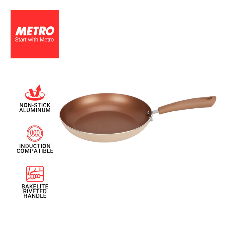Upgrade your kitchen with Metro Cookware's nonstick fry pan in Beige ...