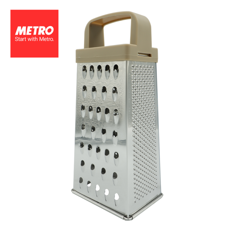 Metro Cookwares Grater Big Stainless Steel with TPR Coating Handle MKT ...