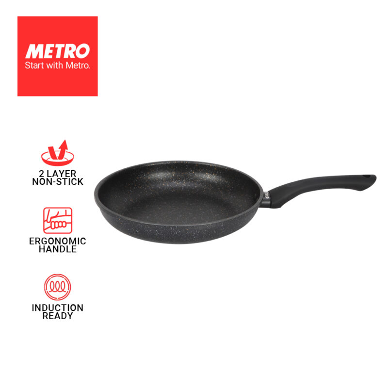 Primera by Metro Cookwares Fry Fan Black Marbled Finished 2 Layer ...
