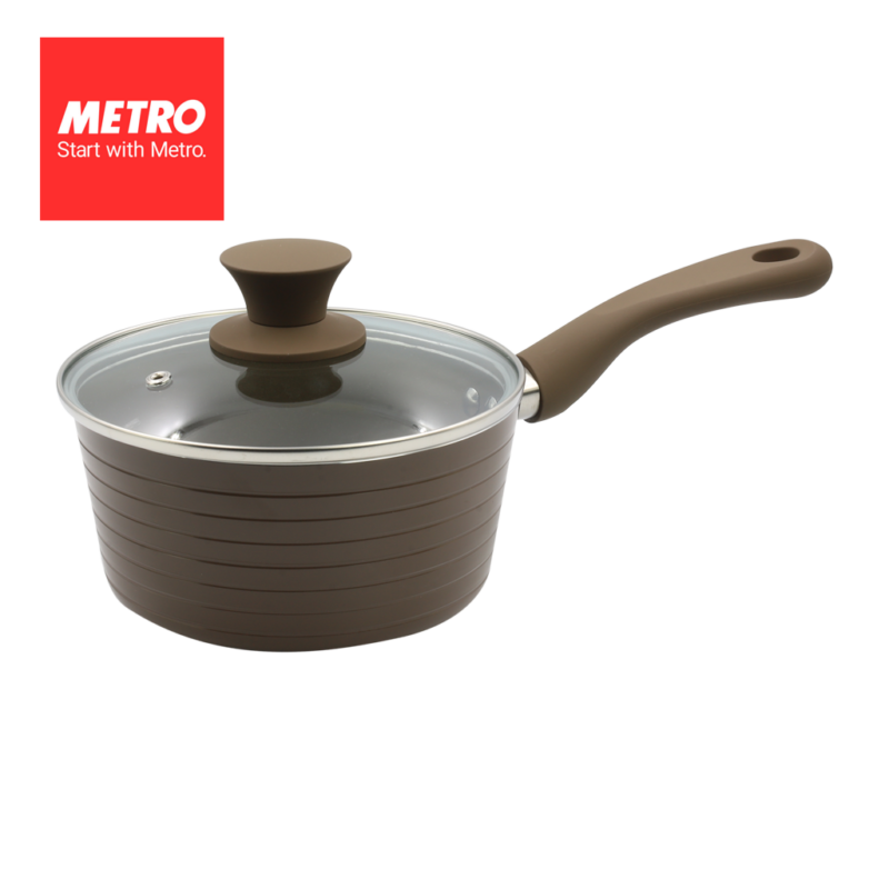 Primera by Metro Cookwares Sauce Pan with Glass Lid Aluminum Induction ...