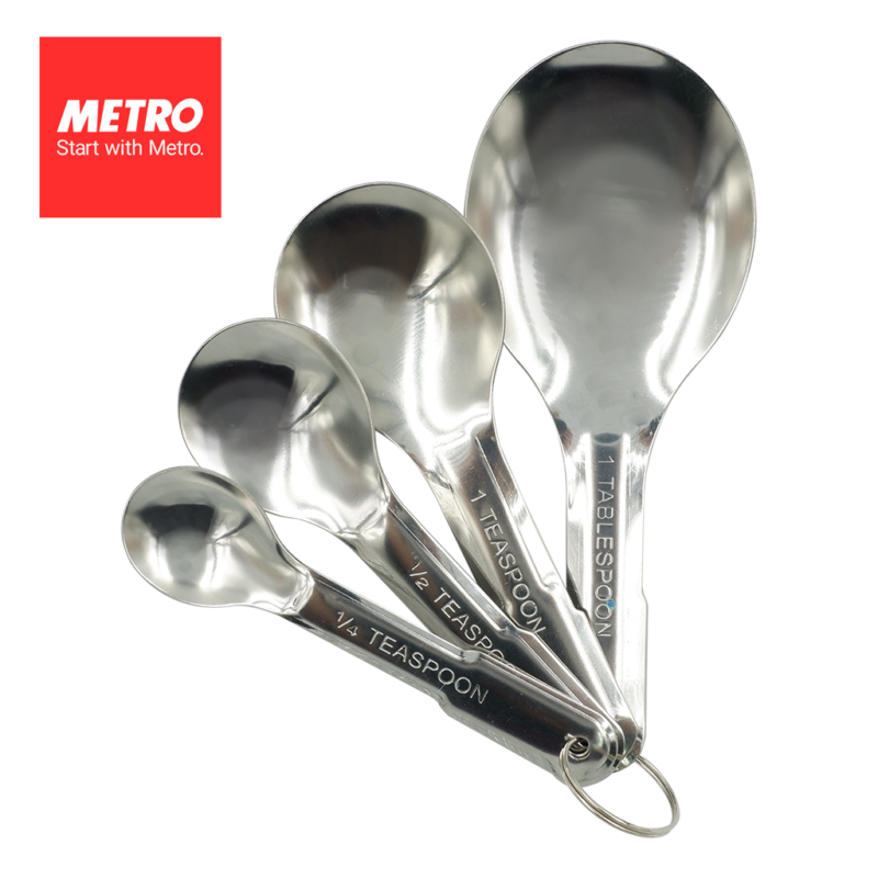 Set of 4pcs Metro Bakewares Measuring Spoon Set Stainless Steel MB 5544 ...