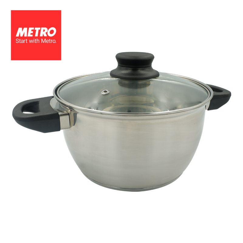 Metro Cookwares Sauce Pot 16cmX9.5cm Stainless Steel MSPT 1916 - Metro