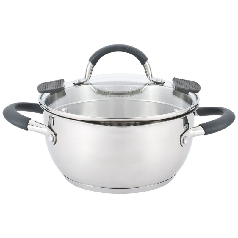 Primera by Metro Cookwares Caserolle with Glass Lid Aluminum Induction ...