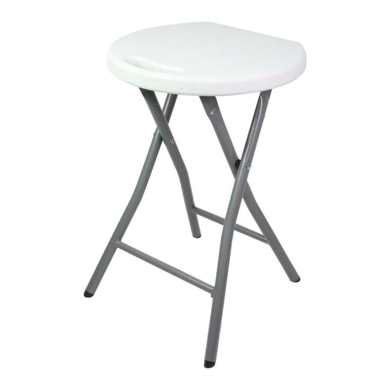 Metro Homewares Banquet Folding Stool Polyethylene & Steel Frame 1.5ft ...