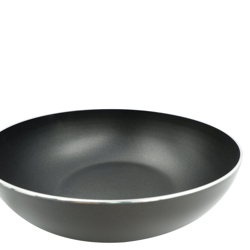 Metro Cookwares Wok Pan with Glass Lid 28cm Aluminum Non Stick BK 5326 ...
