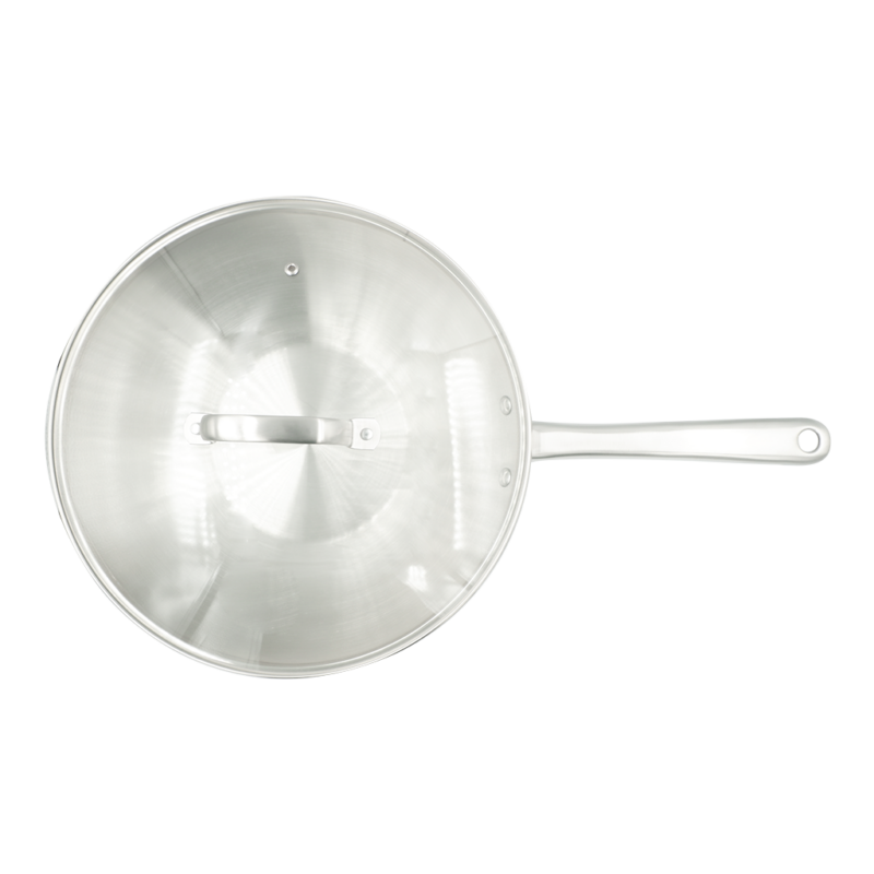 Primera by Metro Cookwares Chinese Wok 32cm with Glass Lid Stainless ...