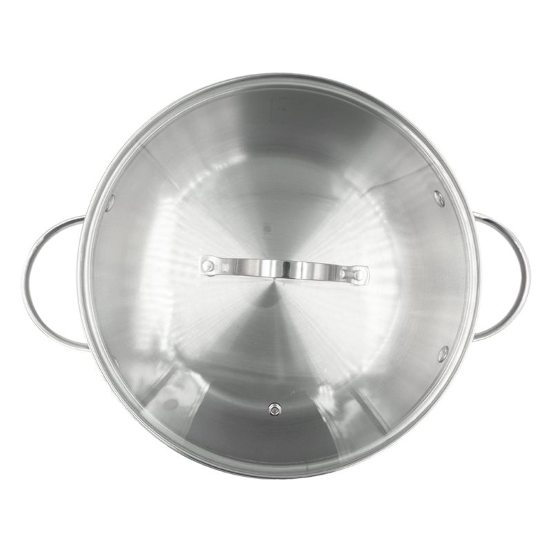 Best-Selling Stainless Steel Low Pot with Glass Lid - induction ready!