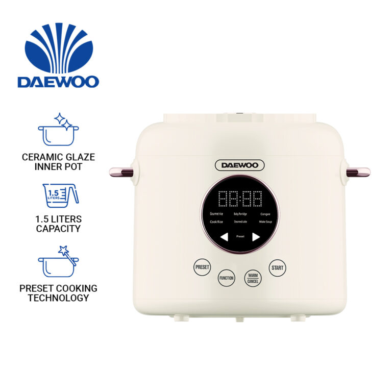 Daewoo Electronic Appliances 1.5 L Intelligent Rice Cooker DIRC-15LCRM ...
